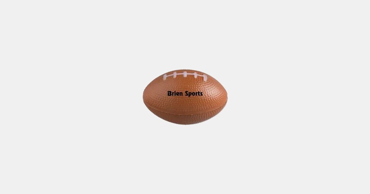 Custom Printed Football Stress Reliever with your logo | MiniThrowBalls.com