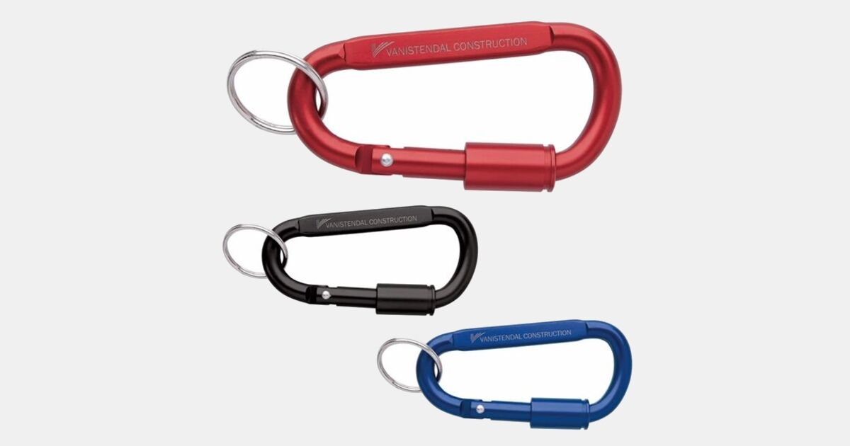 Custom Printed Carabiner with Lock with your logo | MiniThrowBalls.com
