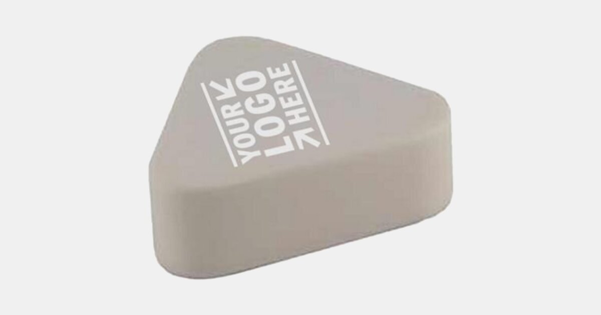 Custom Printed Triangle Stress Reliever with your logo | MiniThrowBalls.com