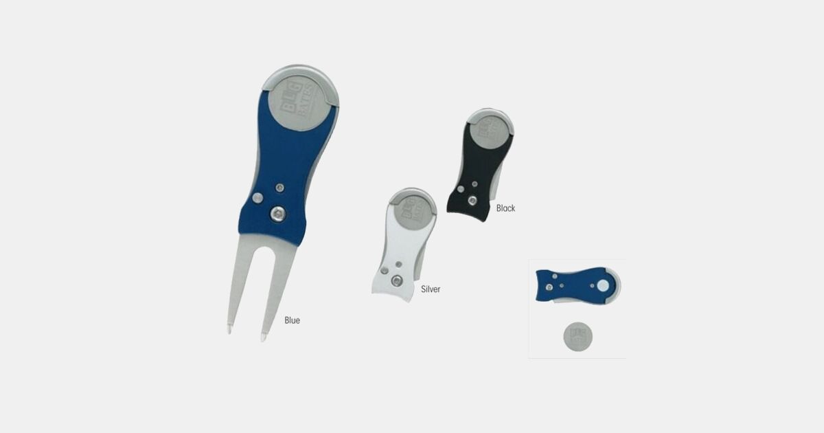 Custom Printed Flip Divot Tool & Marker with your logo | MiniThrowBalls.com