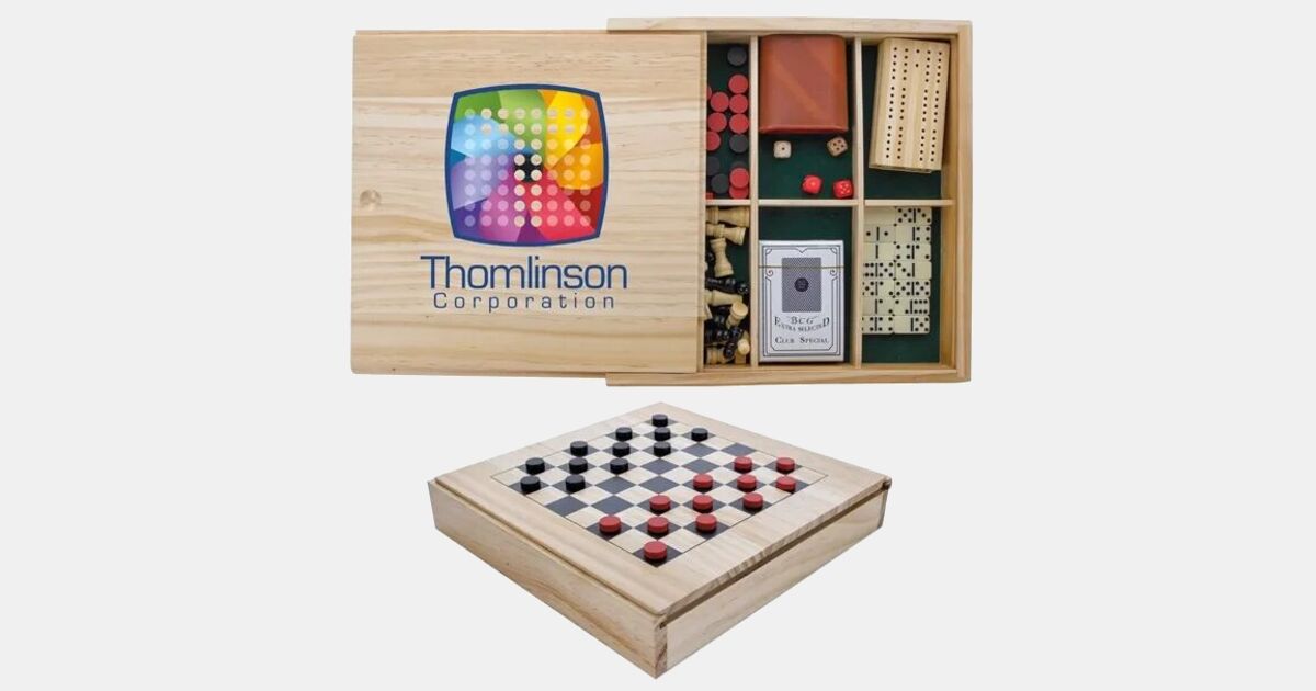 Custom Printed Office Fun Game Set with your logo | MiniThrowBalls.com