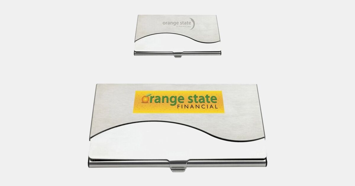 Custom Printed Premium Business Card Holder with your logo ...