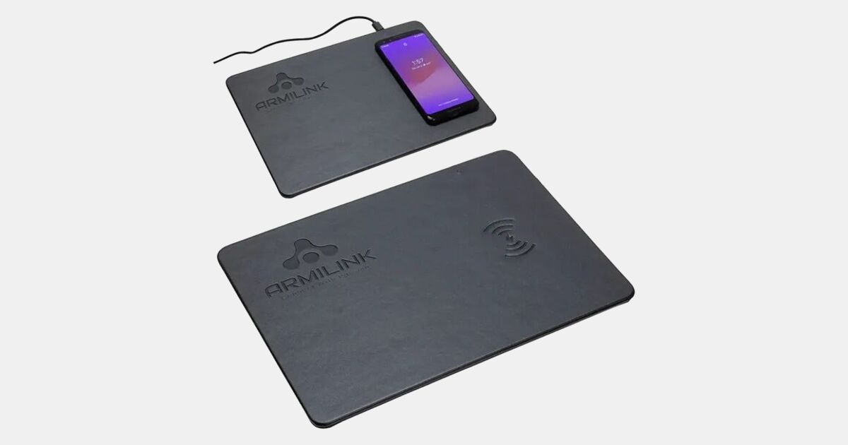Debossed Avalon II Mouse Pad with 15 W Wireless Charger with your logo ...