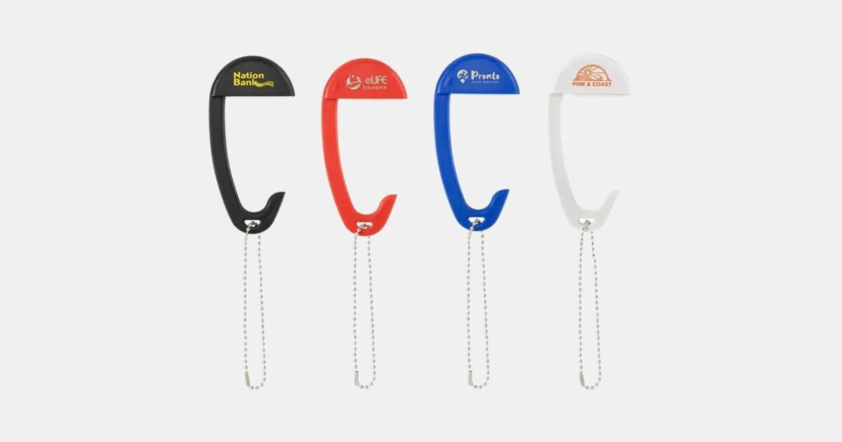 Custom Printed Cloak Bag Hanger for Tables with your logo ...