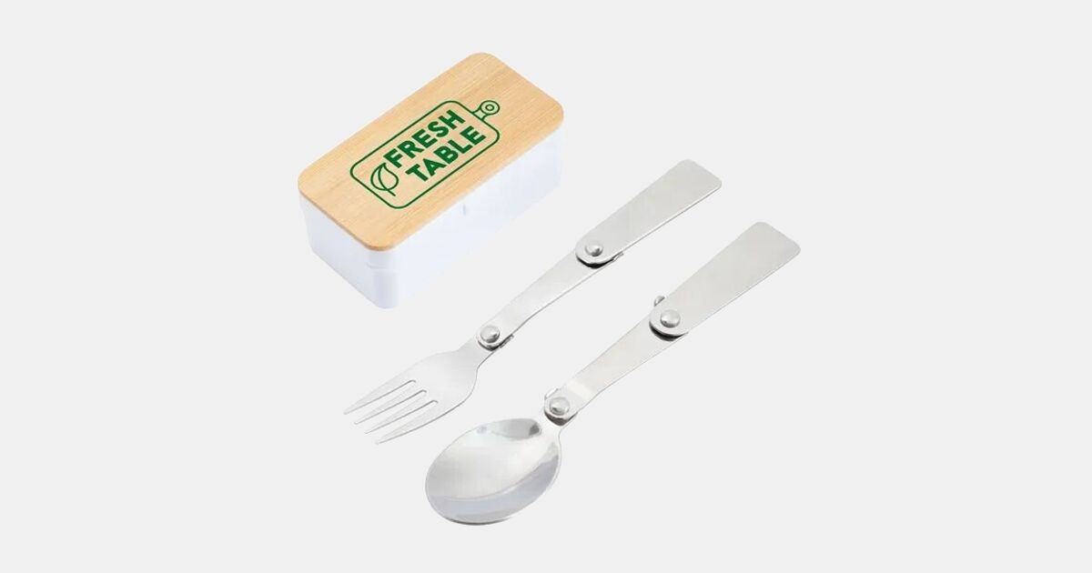 Custom Printed On-The-Go Collapsible Cutlery Set with your logo ...