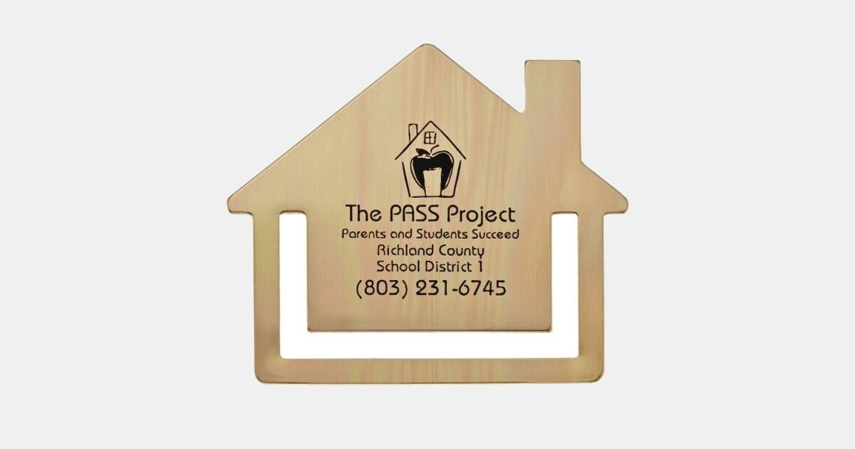 Custom Printed Gold House Shape Bookmark with your logo ...