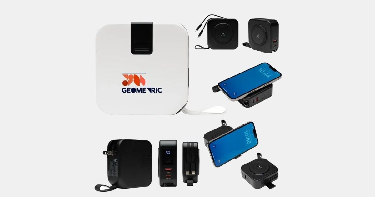 Custom Printed 10,000 mAh 5-In-1 Universal Charger with your logo ...