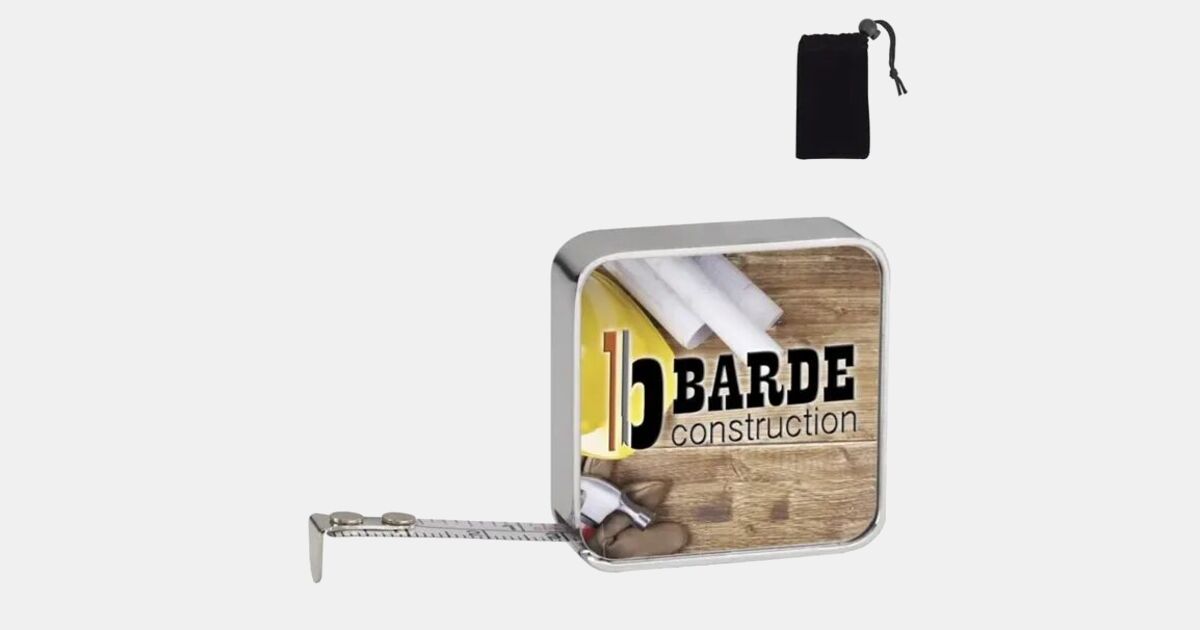 Custom Printed 6' Chrome Tape Measure with your logo | MiniThrowBalls.com