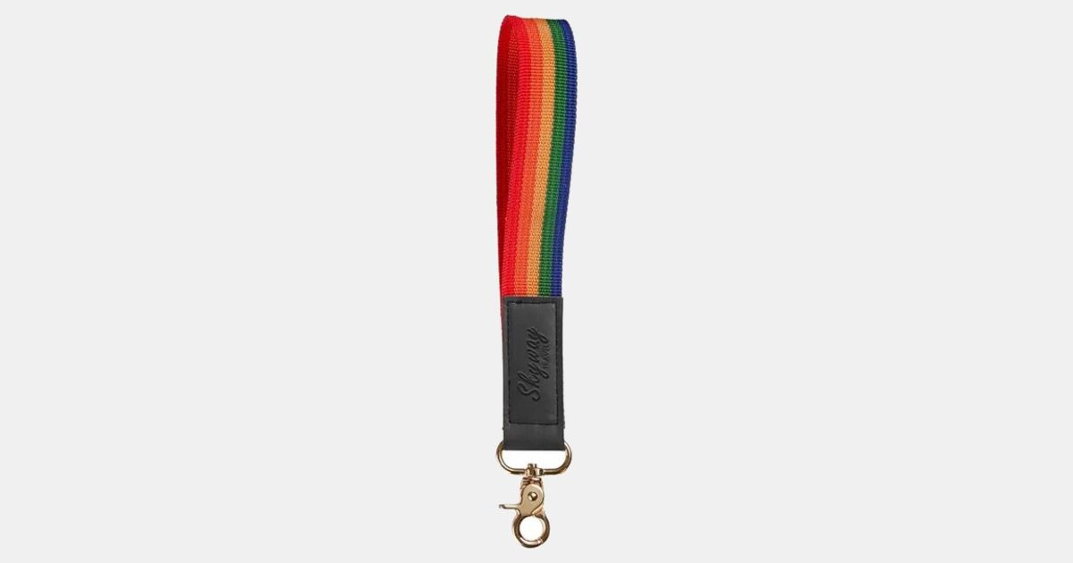 Debossed Prime Line b.free Rainbow Pride Wrist Strap Keychain with your ...