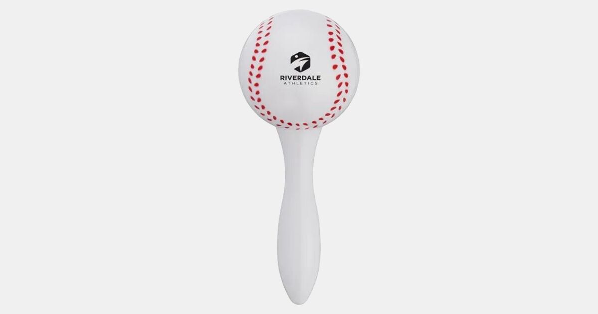 Custom Printed Baseball Maracas with your logo | MiniThrowBalls.com