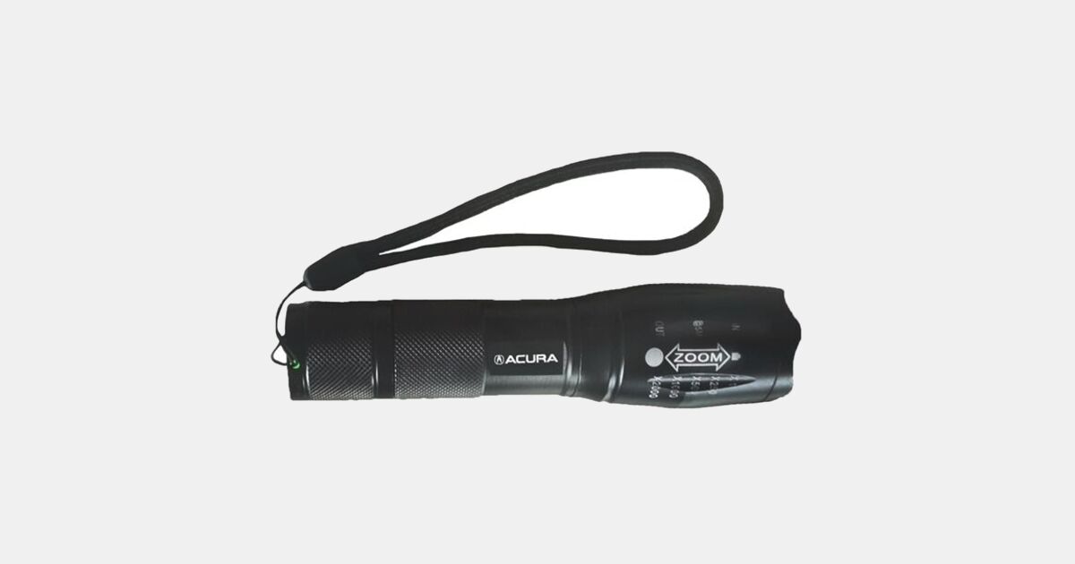 Laser Engraved LED Tactical Flashlight with your logo | MiniThrowBalls.com
