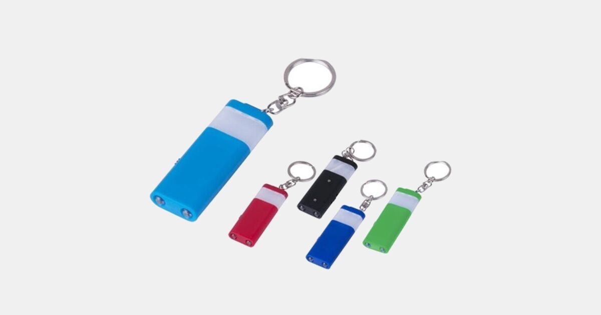 Custom Printed Extra-Bright Key Holder with your logo | MiniThrowBalls.com