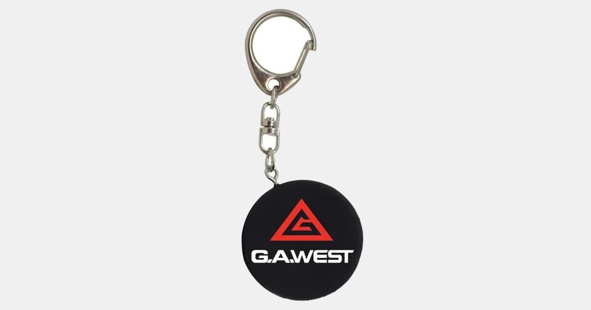 Custom Printed Hockey Puck Key Chain with your logo | MiniThrowBalls.com