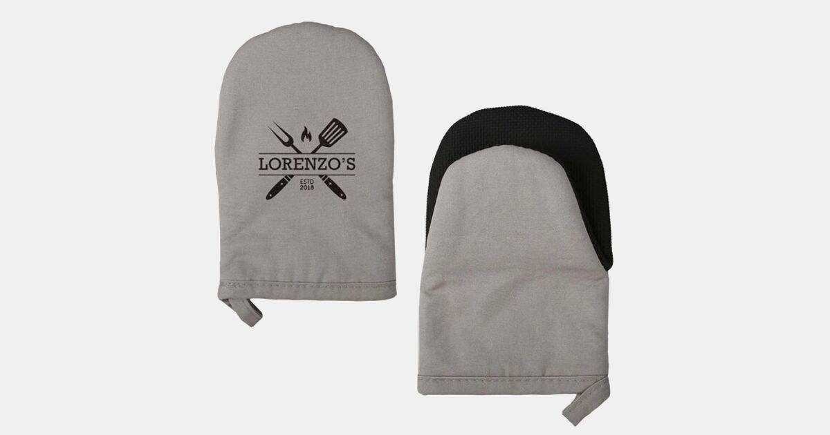 Custom Printed Apex Puppet Oven Mitt with your logo | MiniThrowBalls.com