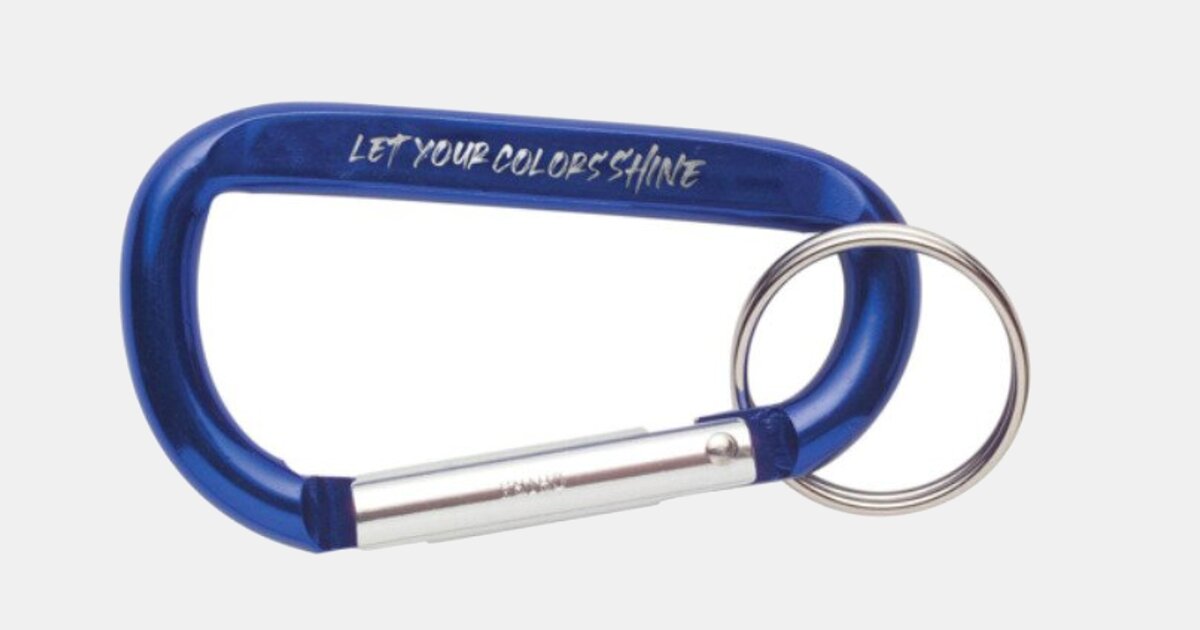 Custom Printed Carabiners With Keyring with your logo | MiniThrowBalls.com