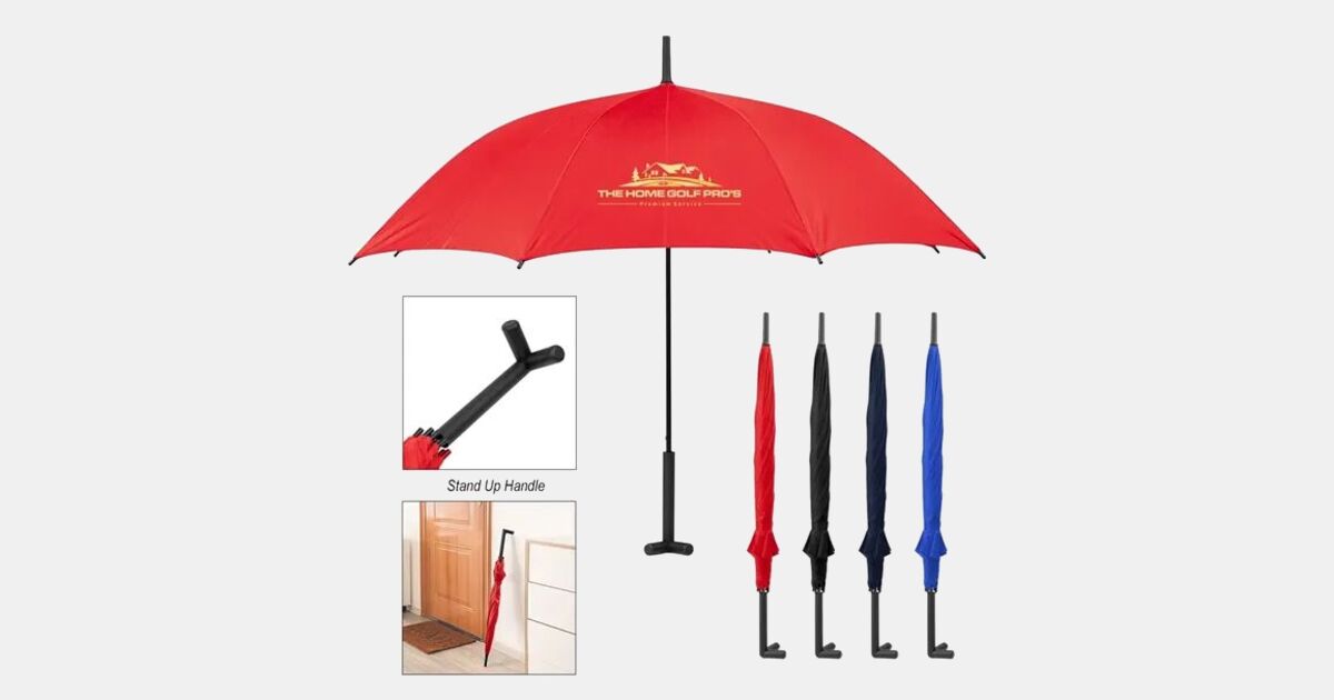 Custom Printed 46" Arc Umbrella With Prop Stand with your logo ...