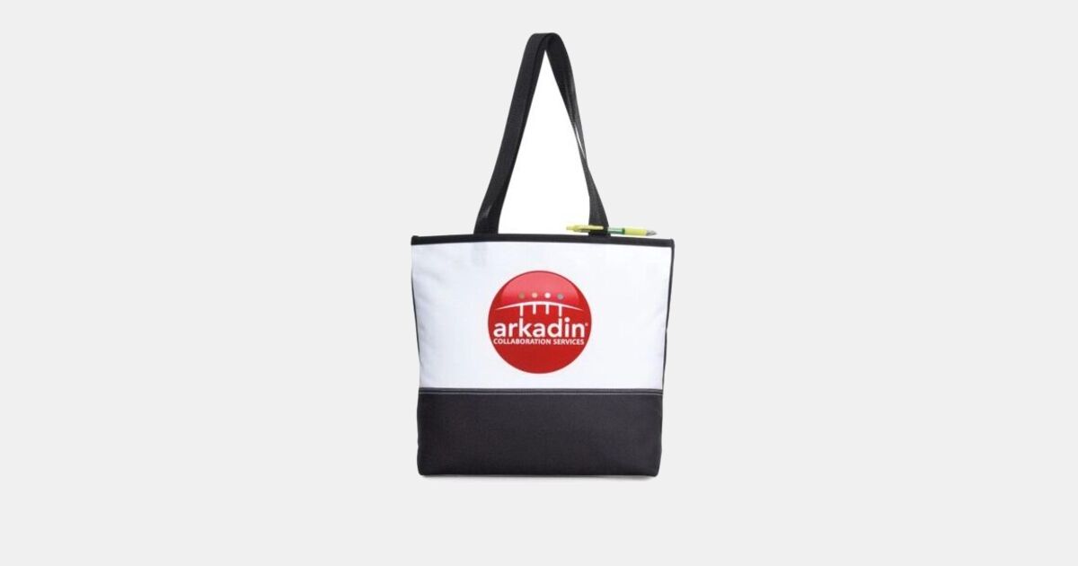 Custom Printed Encore Tote with your logo | MiniThrowBalls.com
