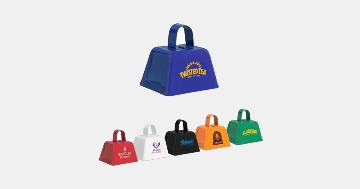 Custom Printed Flat Classic Premium Cowbell with your logo ...