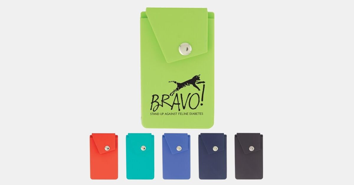 Custom Printed Silicone Smart Phone Wallet with Stand with your logo ...