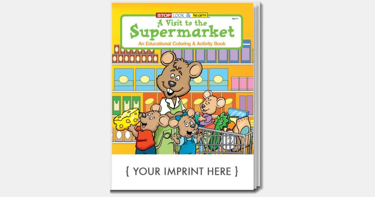 A Visit To The Supermarket Coloring And Activity Book USA Made with ...