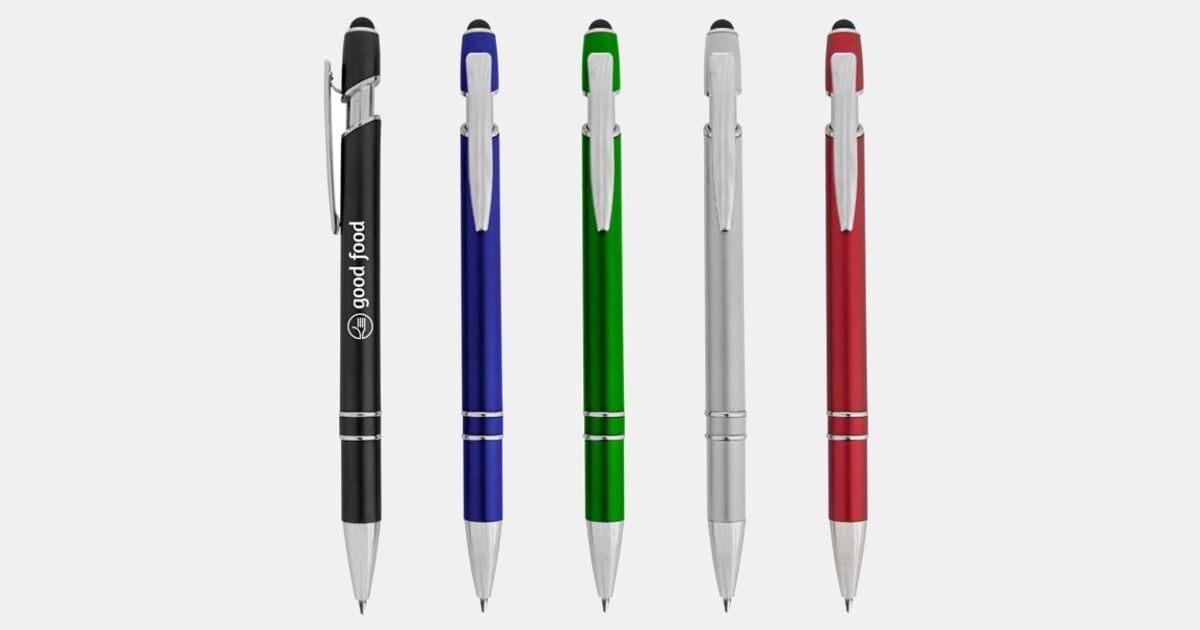 Alexandra Incline Stylus Pen with your logo | MiniThrowBalls.com
