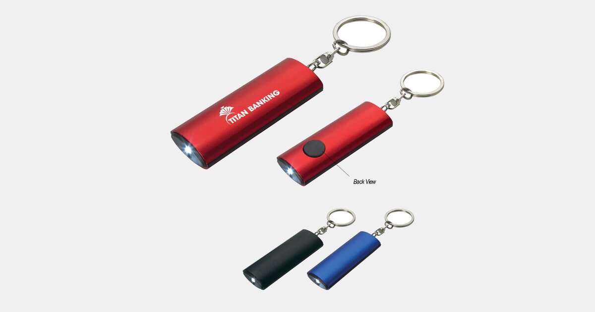 Custom Printed Aluminum Key Chain Flashlight with your logo ...