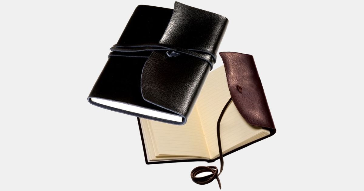 Custom Americana Leather-Wrapped Journal with your logo ...