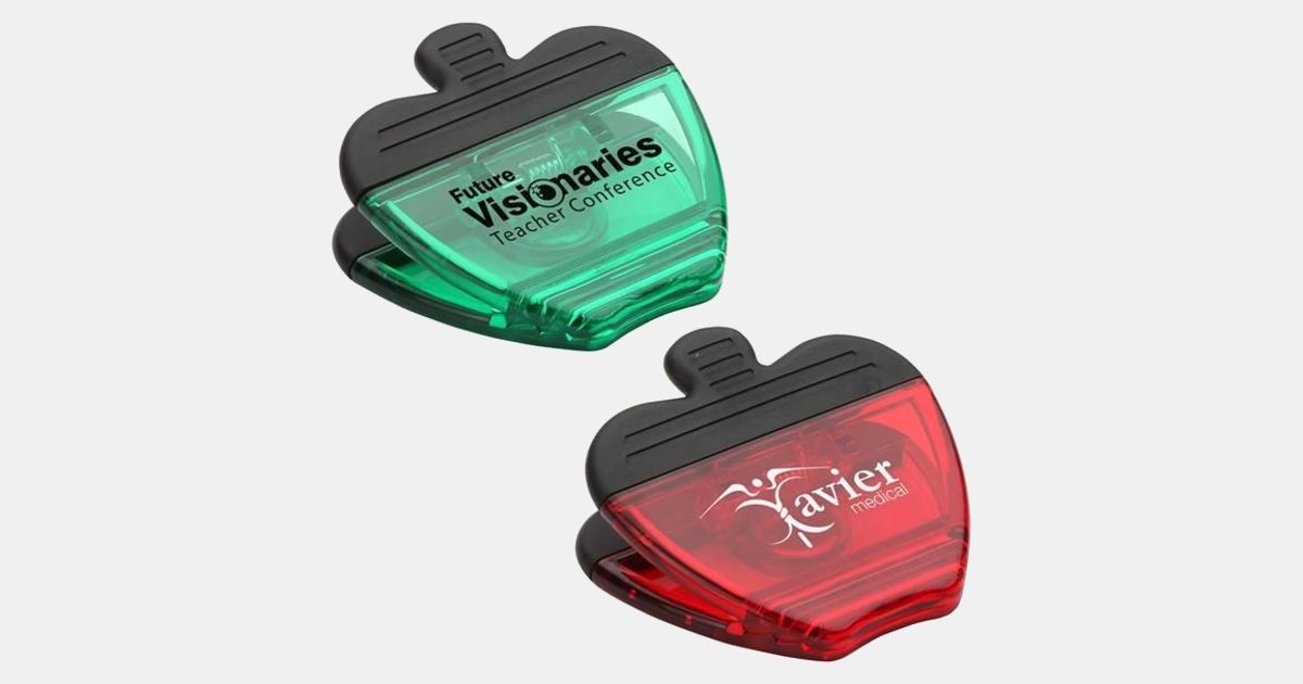 Marketing Apple Magnetic Power Clip with your logo | MiniThrowBalls.com