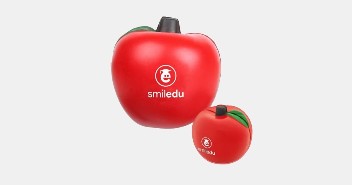 Apple Stress Ball with your logo | MiniThrowBalls.com
