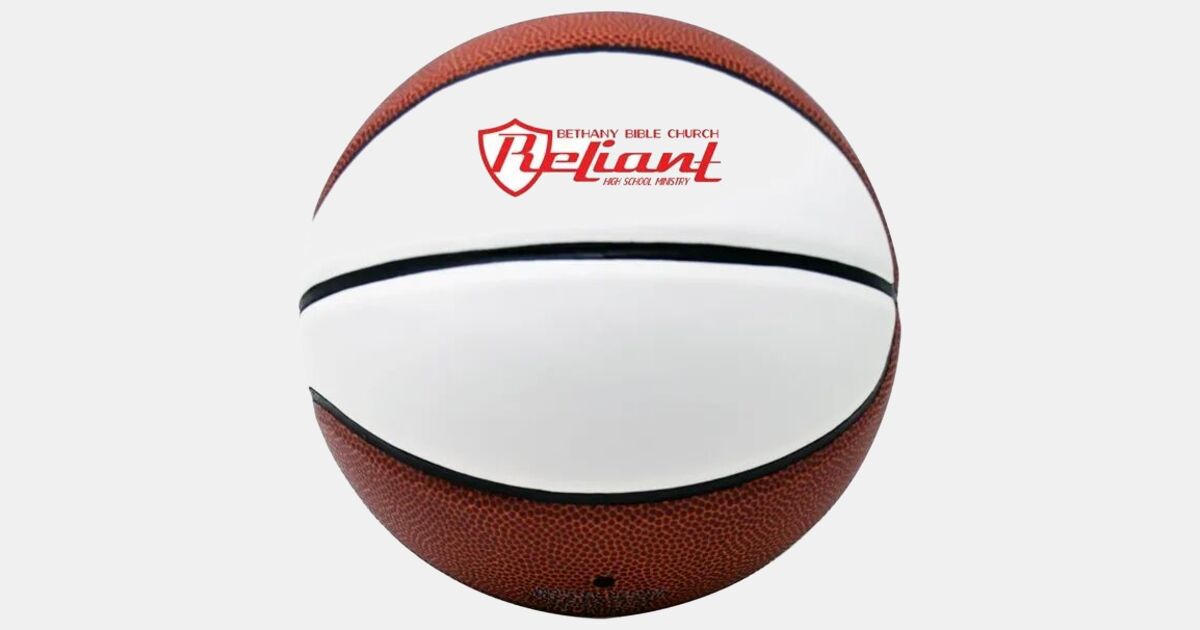 Autograph Basketball with Two White Panels with your logo ...