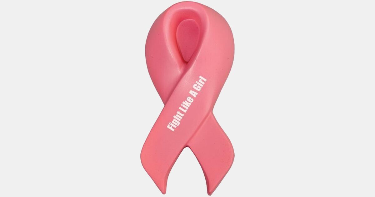 Awareness Ribbon Stress Reliever with your logo | MiniThrowBalls.com