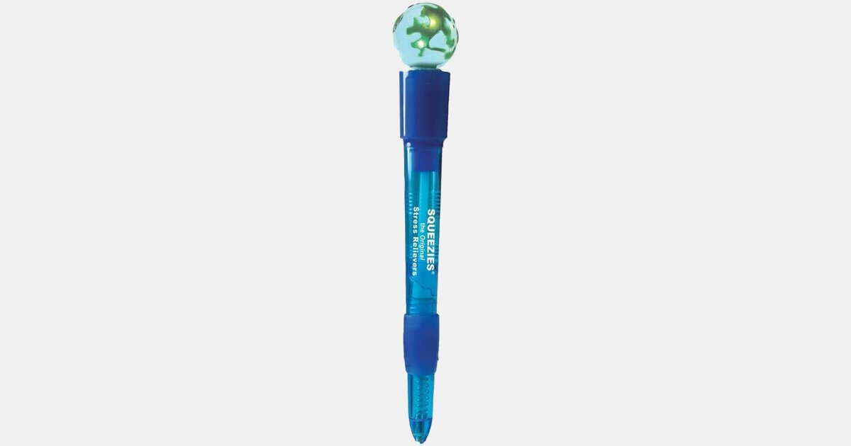 Ballpoint Light Up Earth Pen with your logo | MiniThrowBalls.com