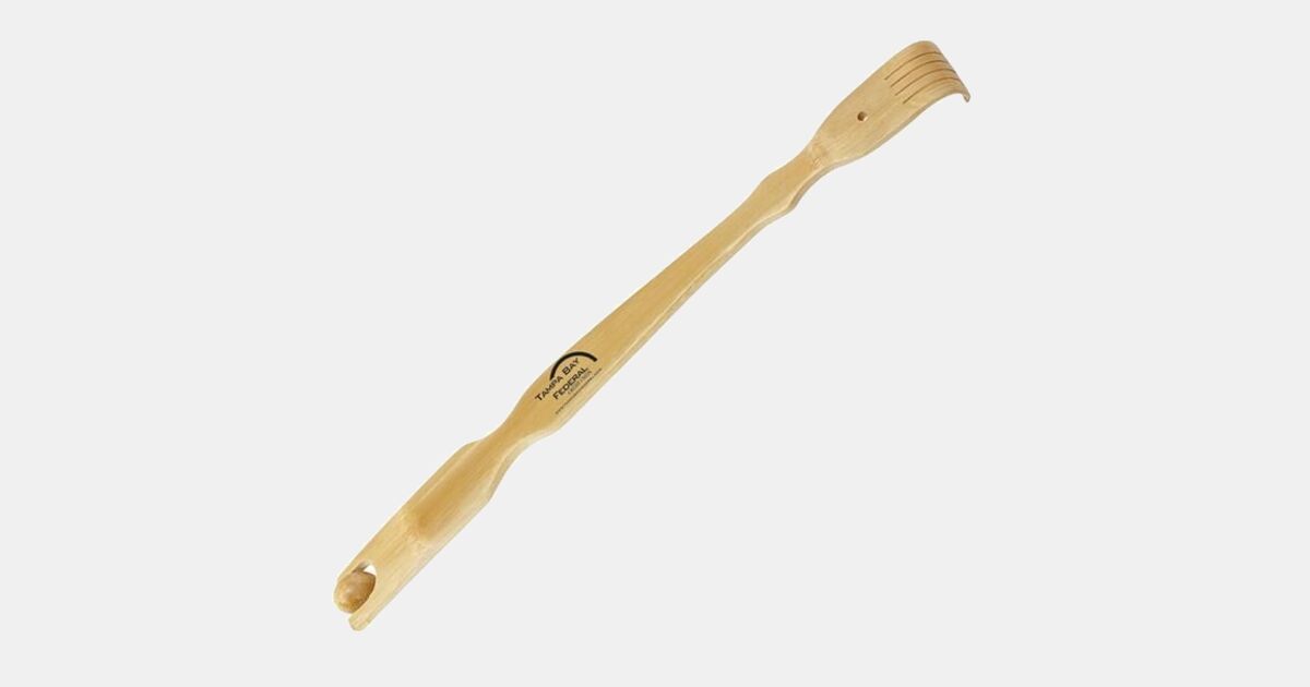 19" Bamboo Back Scratcher and Massage Roller with your logo ...