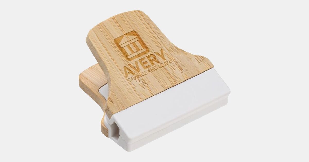Custom Printed Bamboo Magnetic Power Clip with your logo ...