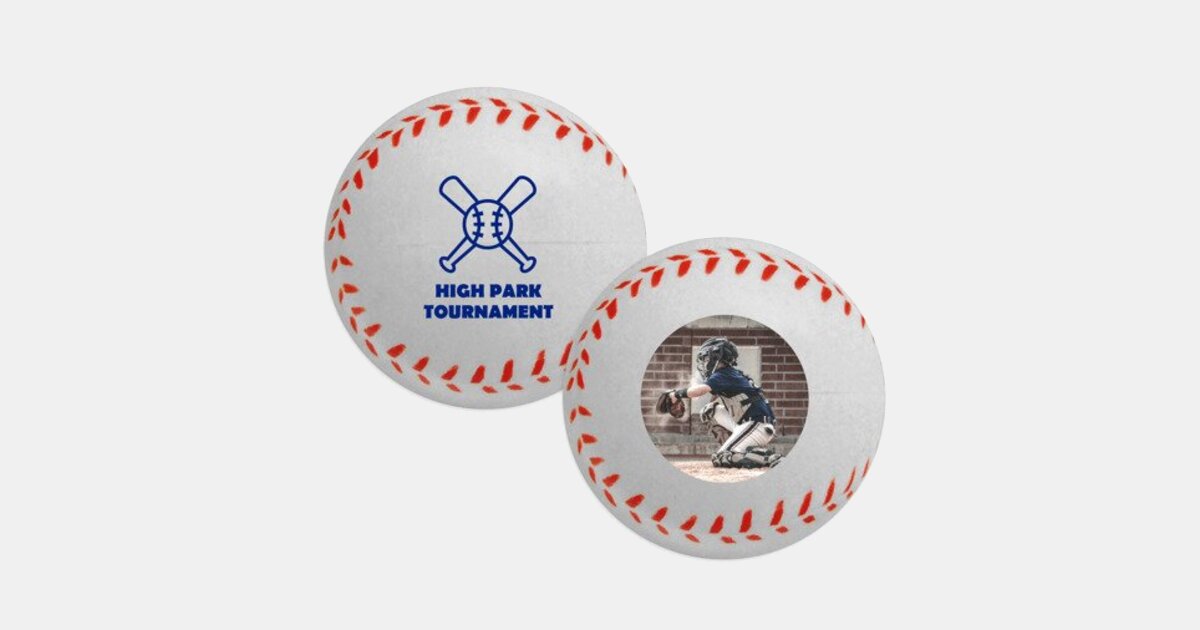Imprinted Baseball Squishy Squeeze Memory Foam Stress Reliever with ...