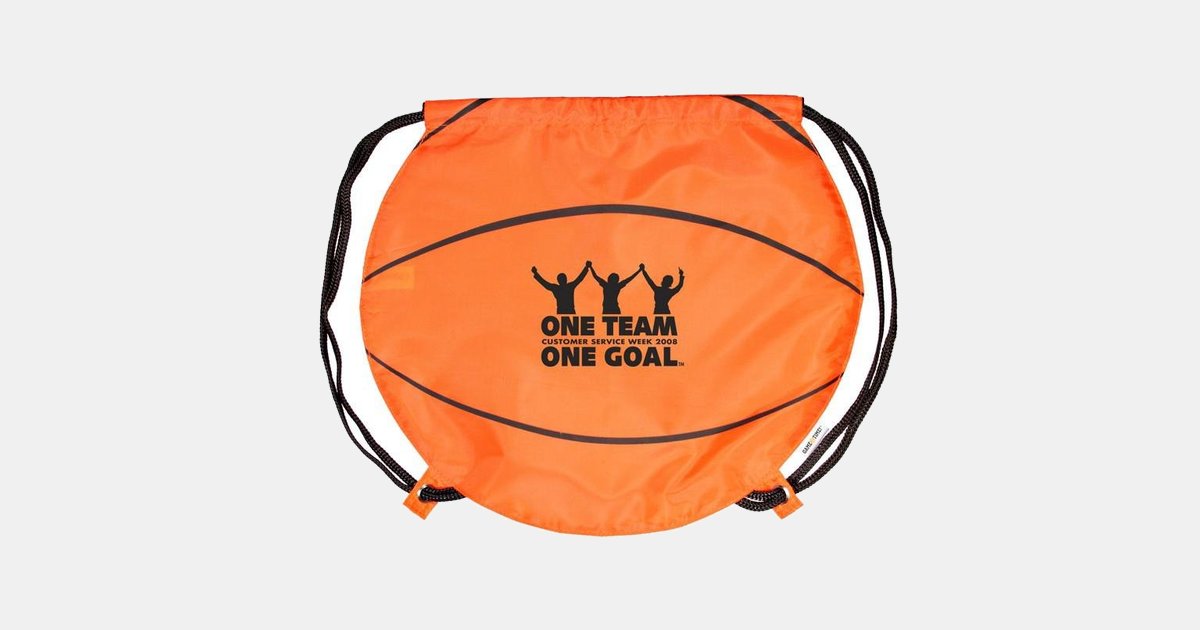 Personalized Drawstring BackpackBasketball | MiniThrowBalls.com