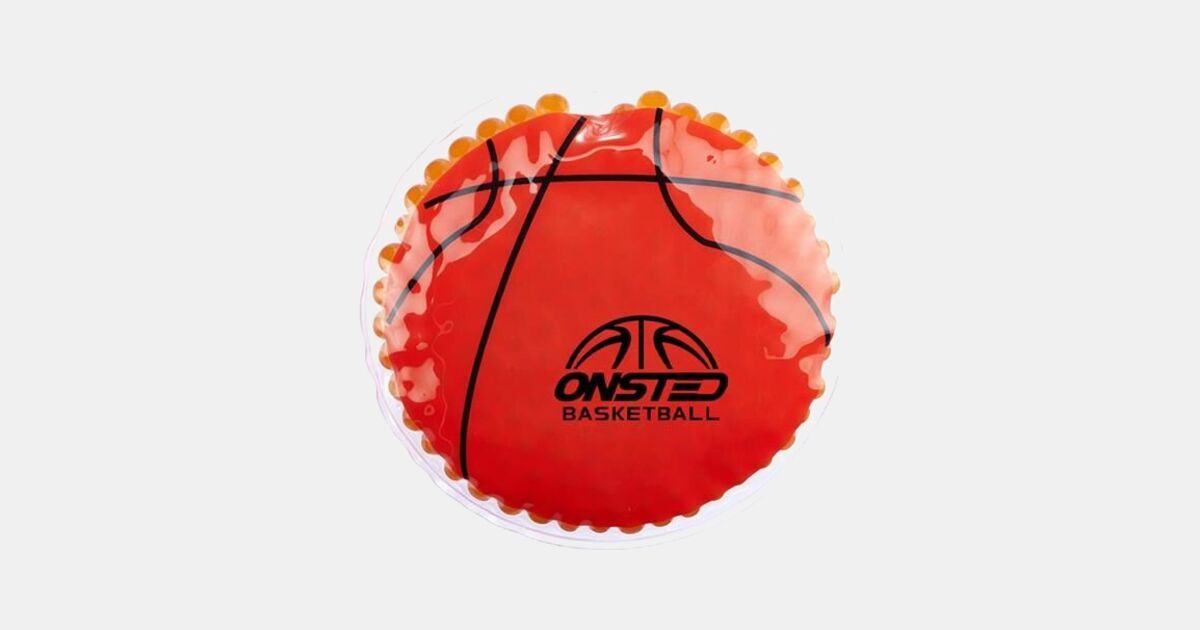Basketball Hot/Cold Gel Pack with your logo | MiniThrowBalls.com