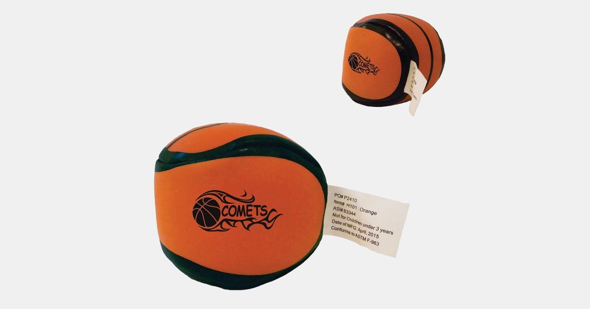 Imprinted Basketball Kick Sack with your logo | MiniThrowBalls.com