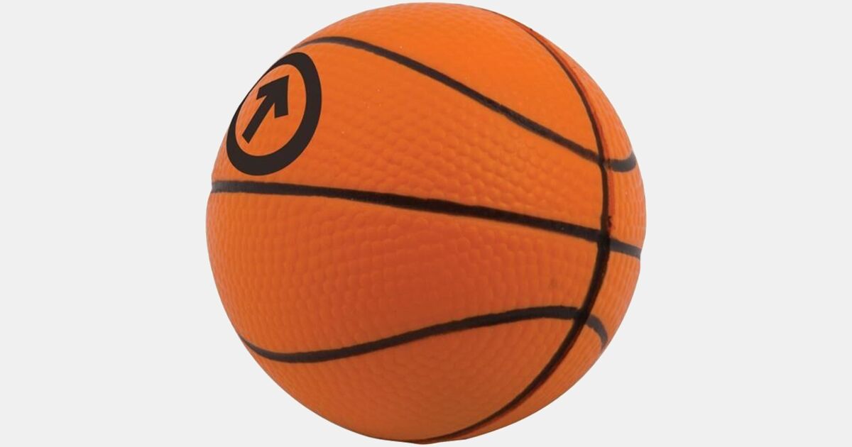 Basketball Stress Reliever with your logo | MiniThrowBalls.com