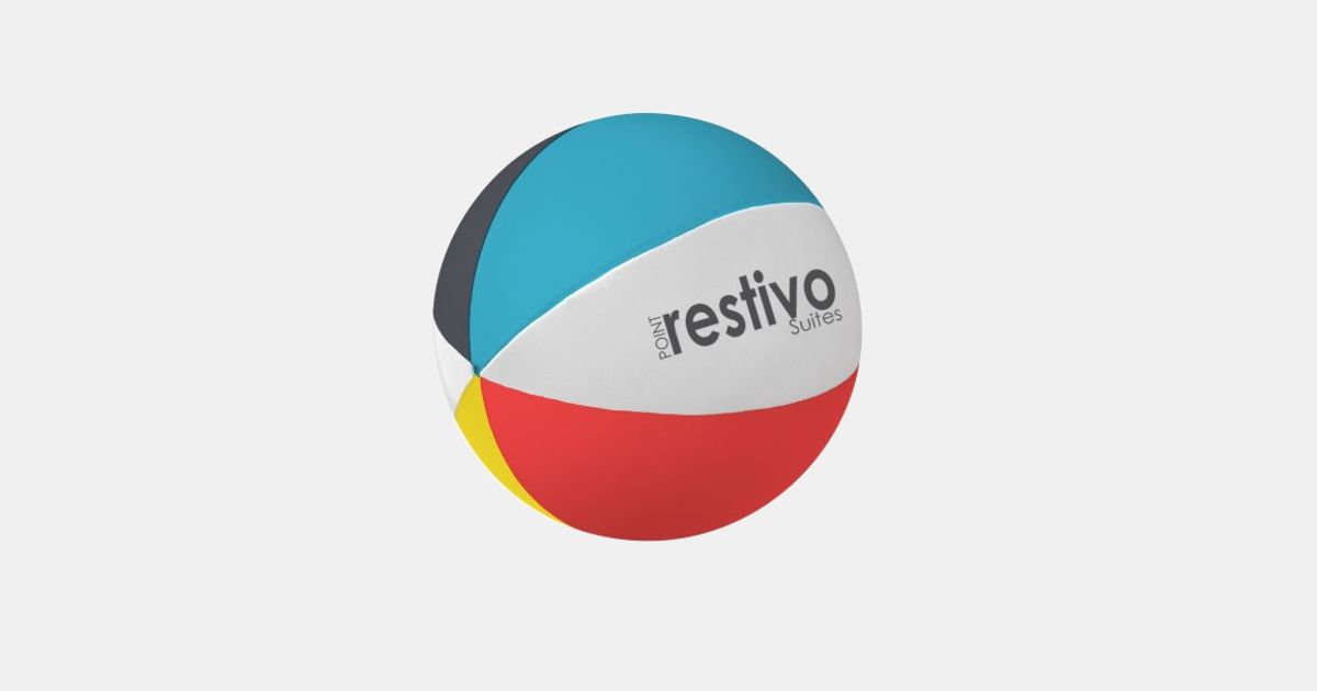 Custom Printed Beach Ball Shape Stress Reliever with your logo ...