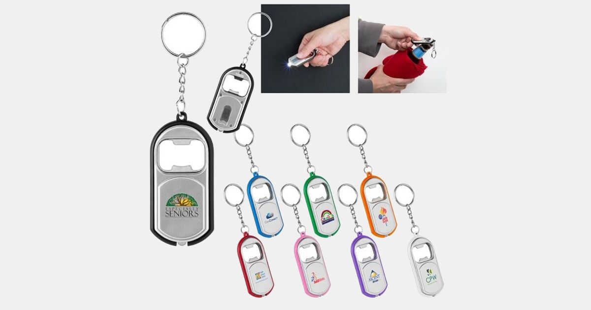 Big Beacon Light-Up Keychain with your logo | MiniThrowBalls.com