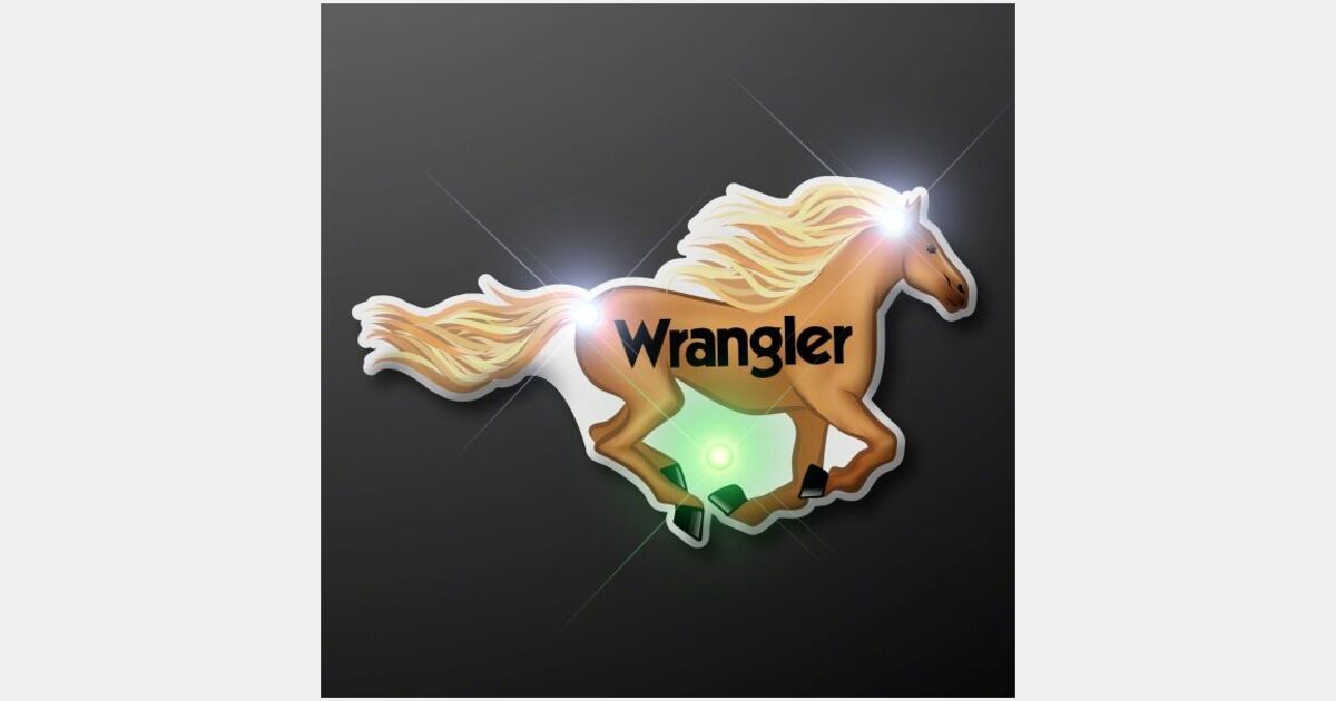 Custom Printed Blinky LED Horse Lapel Pin Lights with your logo ...