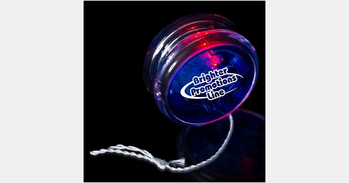 Yoyo - Light Up Blue And Clear With Red LED Glow with your logo ...