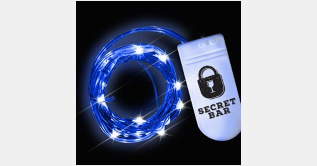 LED Lights Custom Imprinted Blue LED String Lights | MiniThrowBalls.com