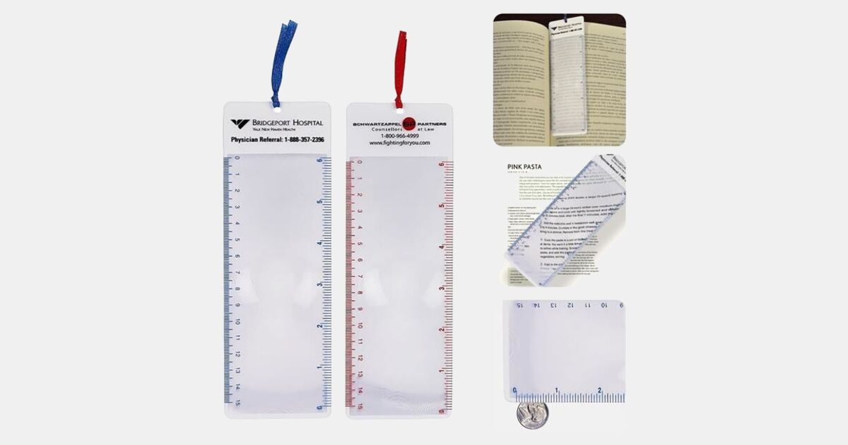 Bookmark magnifier with your logo | MiniThrowBalls.com