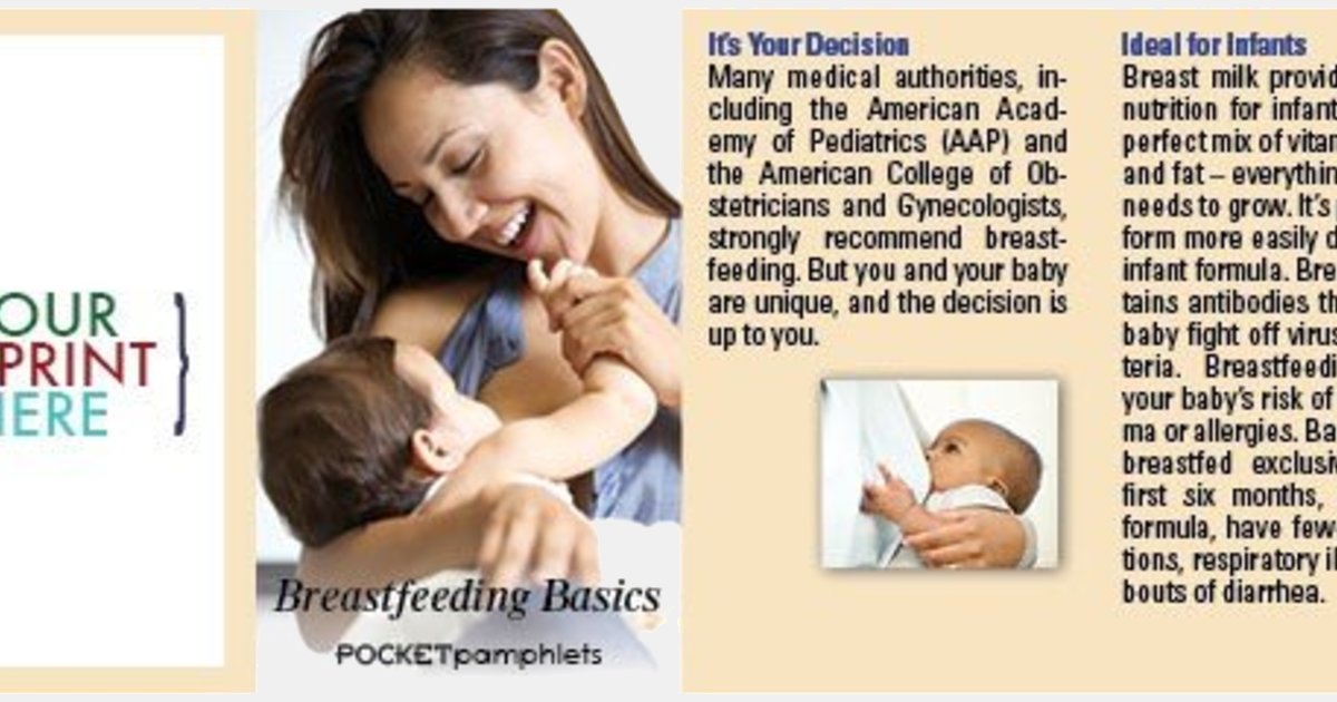 Breastfeeding Basics Pocket Pamphlet USA Made with your logo ...