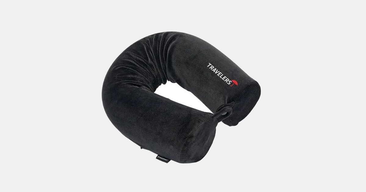 Custom Printed Brookstone Free Form Memory Foam Neck Pillow with your ...