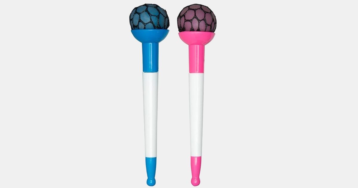 Promotional Bubble Squeeze Pen with your logo | MiniThrowBalls.com