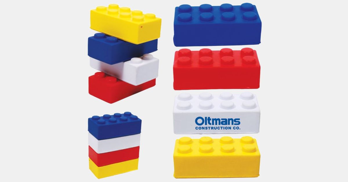 Stress Ball Building Block | MiniThrowBalls.com