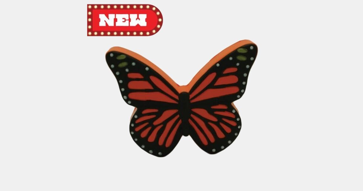 Butterfly Orange Stress Reliever with your logo | MiniThrowBalls.com